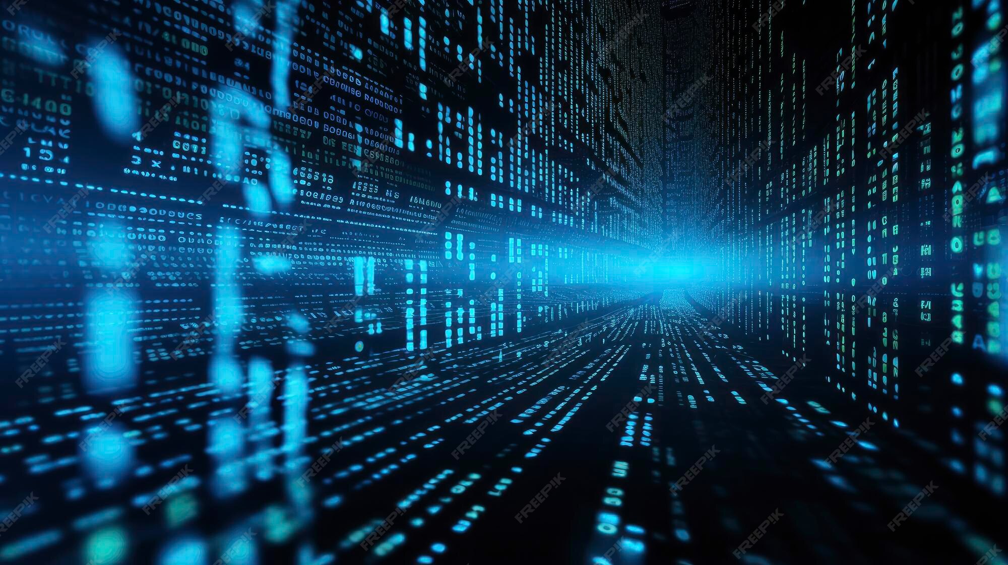 Premium Photo | An abstract digital background with binary code and AI algorithms running in the ...