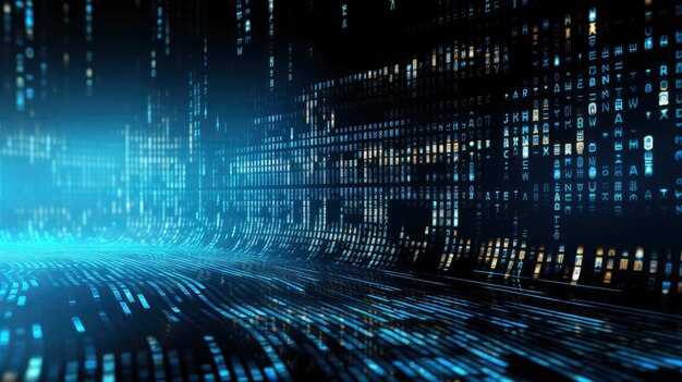 Premium AI Image | An abstract digital background with binary code and ...