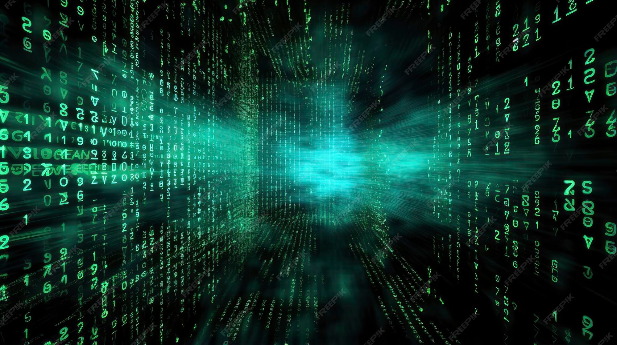 Premium Photo | An abstract digital background with binary code and AI algorithms running in the ...