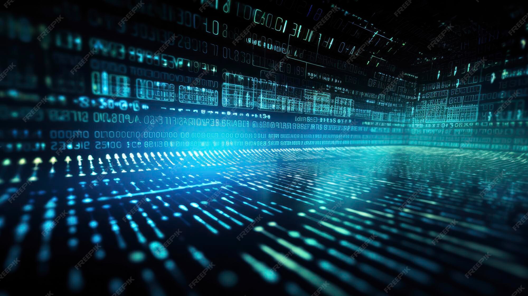 Premium Photo | An abstract digital background with binary code and AI algorithms running in the ...