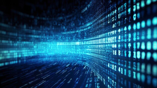 Premium Photo | An abstract digital background with binary code and AI ...