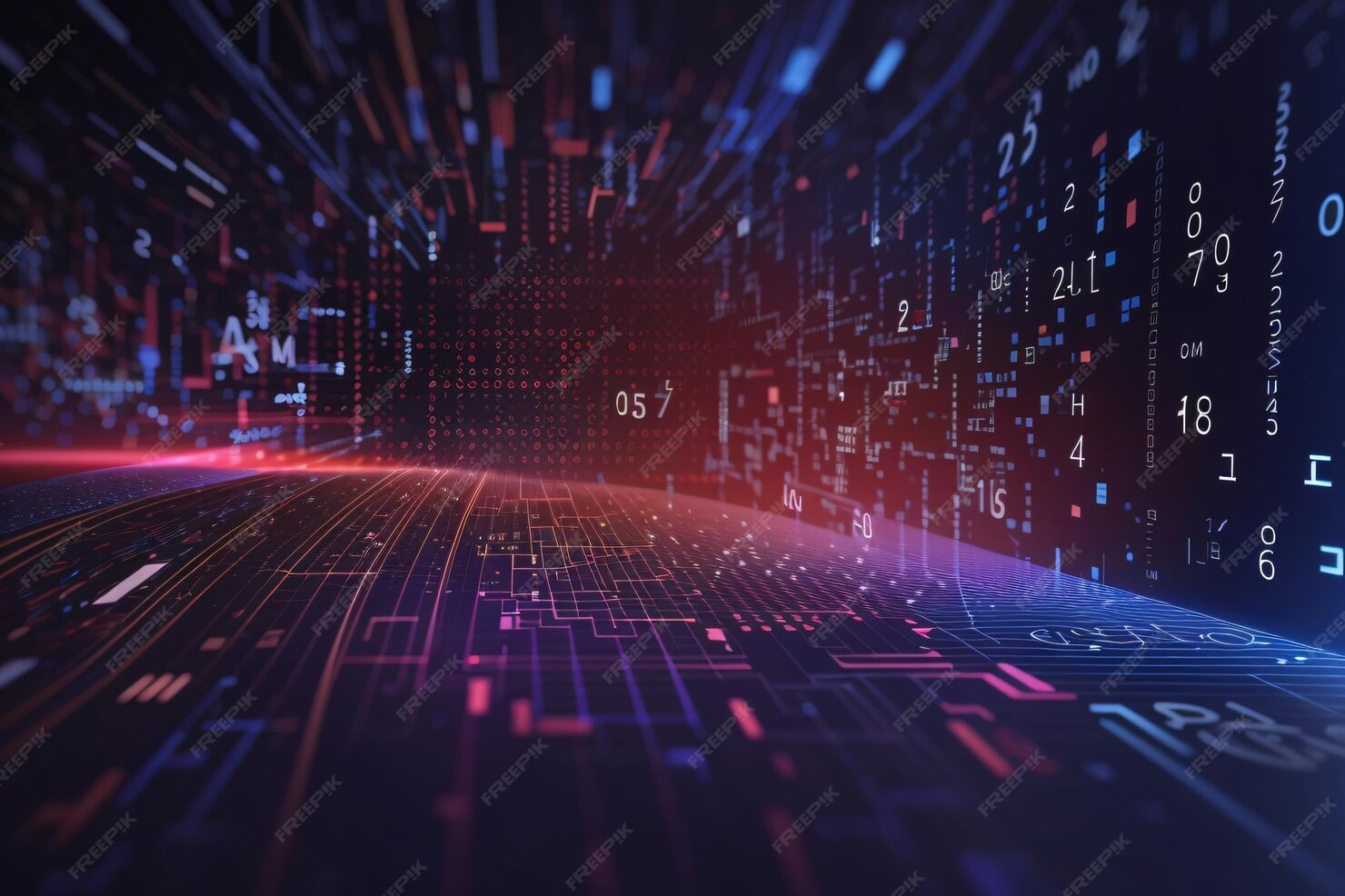 Premium Photo | Abstract digital background with binary code and AI ...