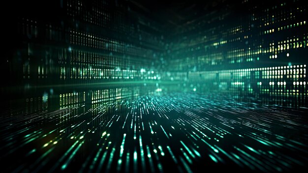 Premium AI Image | An abstract digital background with binary code and ...