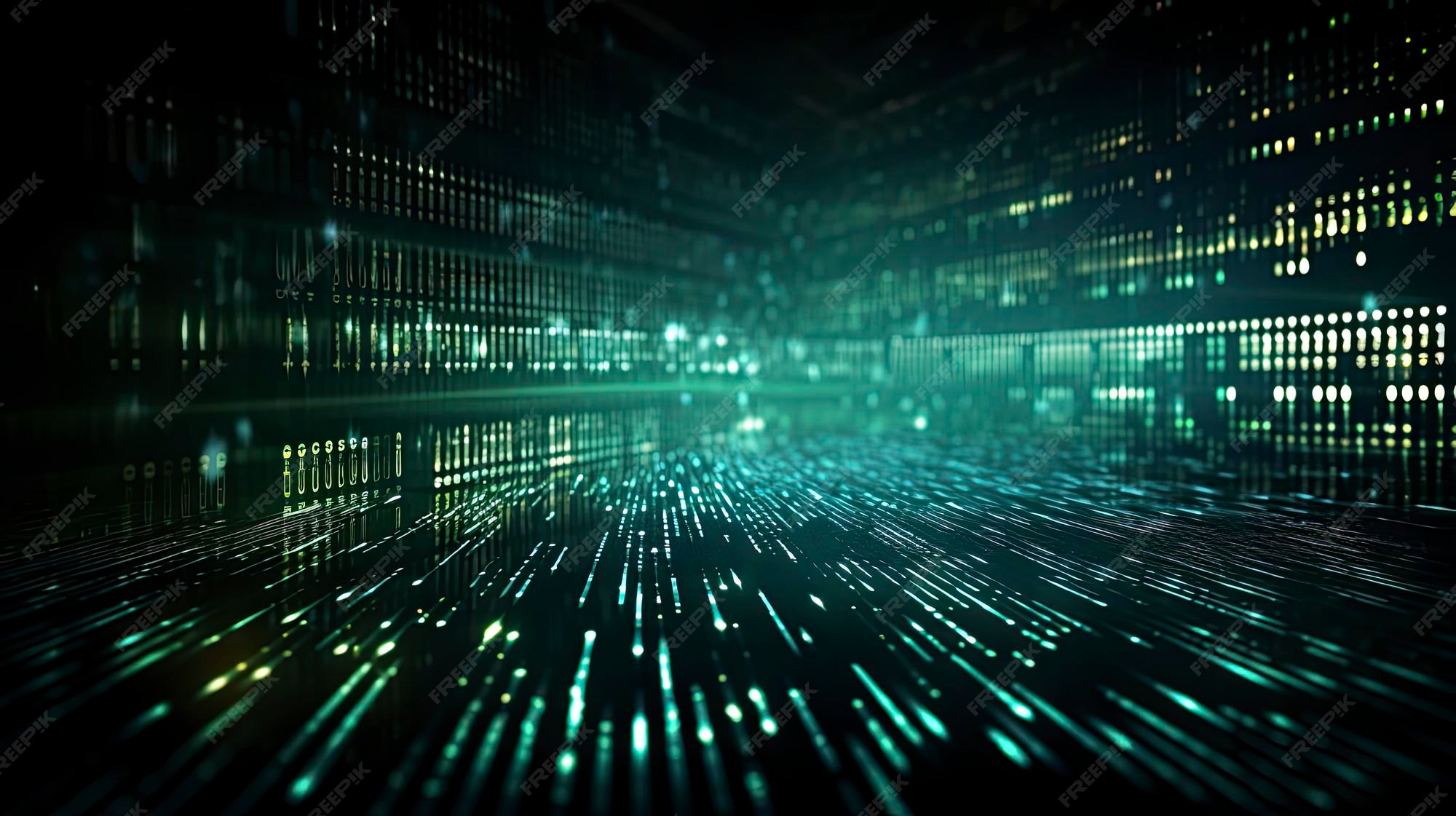 Premium AI Image | An abstract digital background with binary code and AI algorithms running in ...