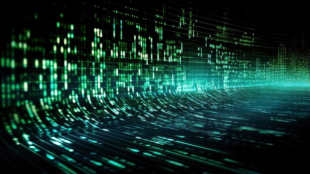 Premium AI Image | An abstract digital background with binary code and ...