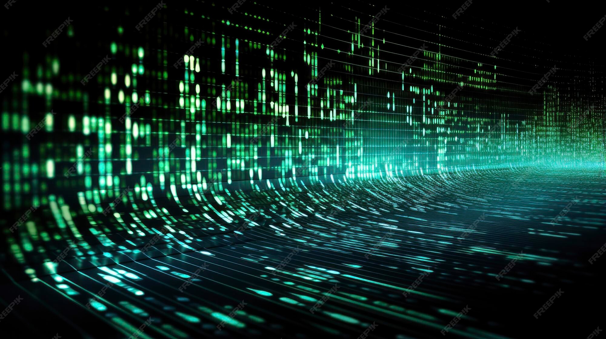 Premium AI Image | An abstract digital background with binary code and AI algorithms running in ...