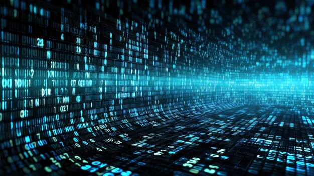 Premium Ai Image An Abstract Digital Background With Binary Code And