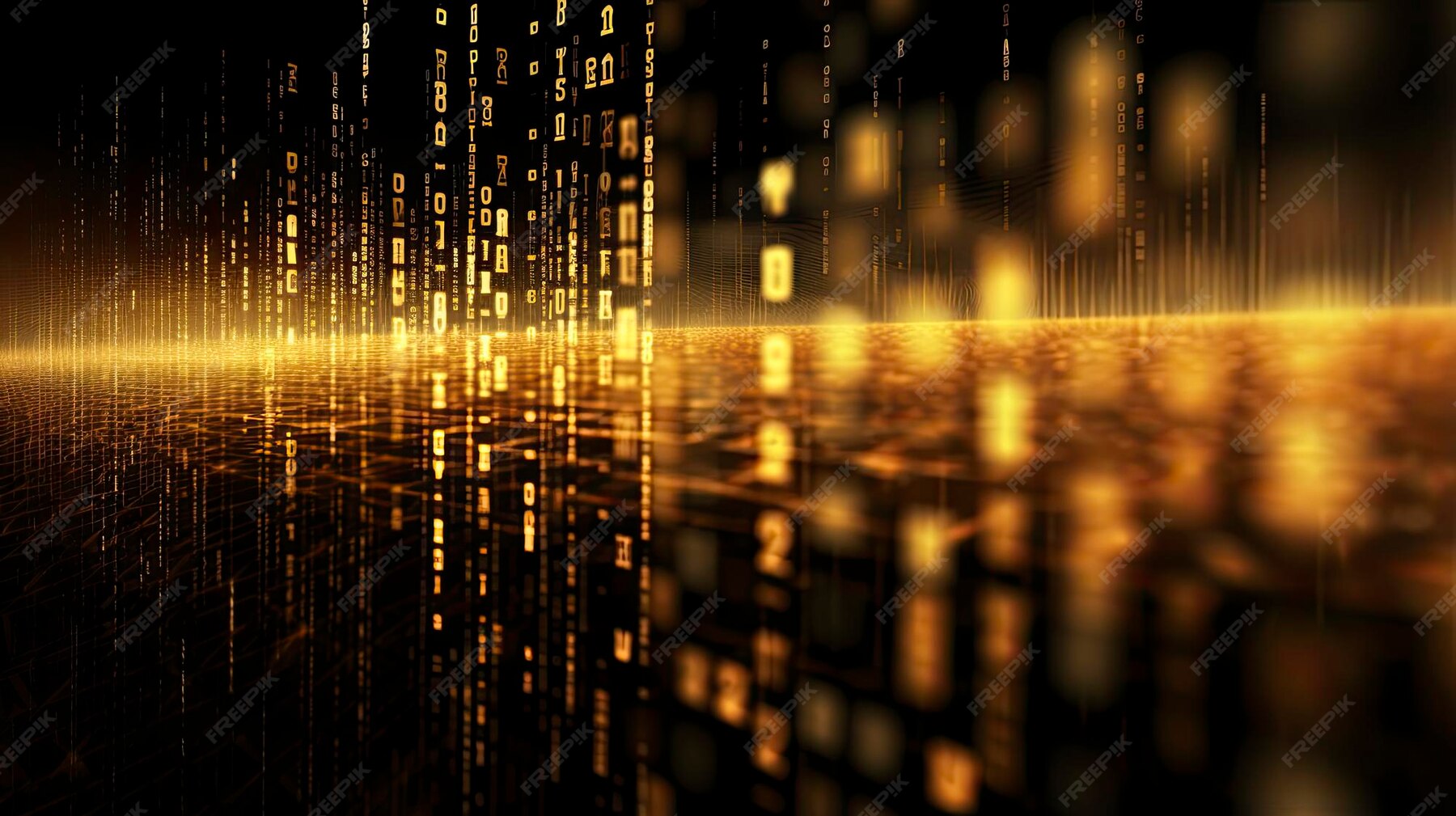 Premium AI Image | An abstract digital background with binary code and ...