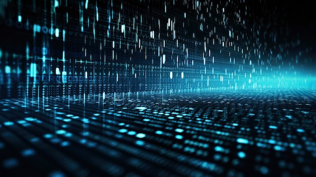 Premium AI Image | An abstract digital background with binary code and ...