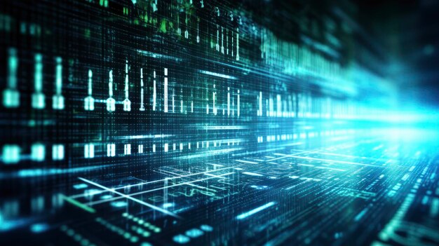 Premium Photo | An abstract digital background with binary code and AI algorithms running in the ...