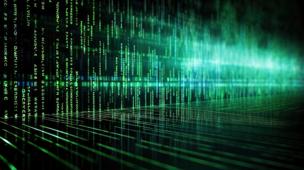 Premium Photo | An abstract digital background with binary code and AI ...