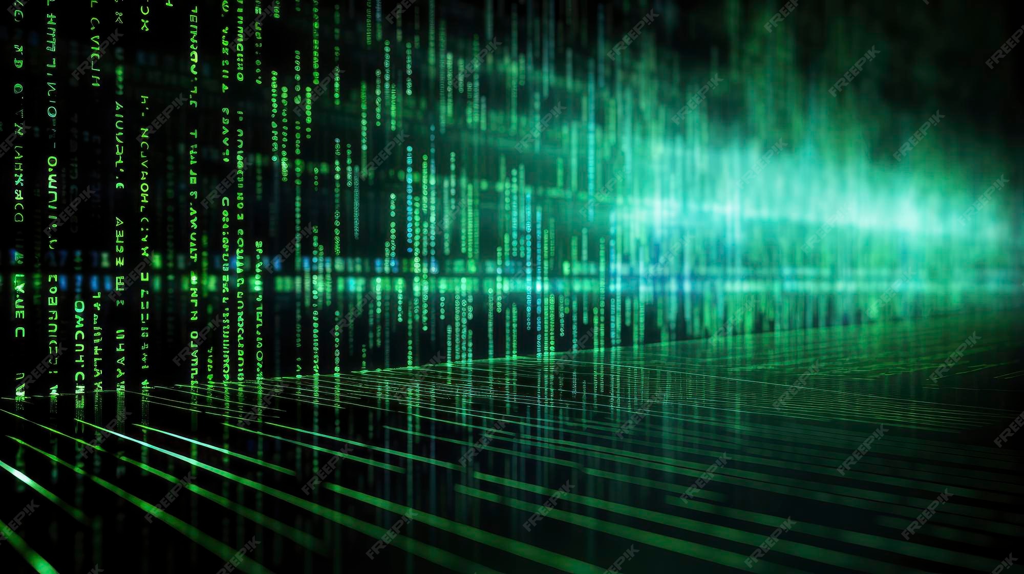 Premium Photo | An abstract digital background with binary code and AI algorithms running in the ...