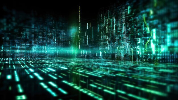 Premium Photo | An abstract digital background with binary code and AI ...