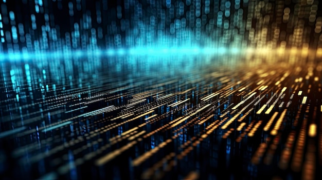 Premium AI Image | An abstract digital background with binary code and ...