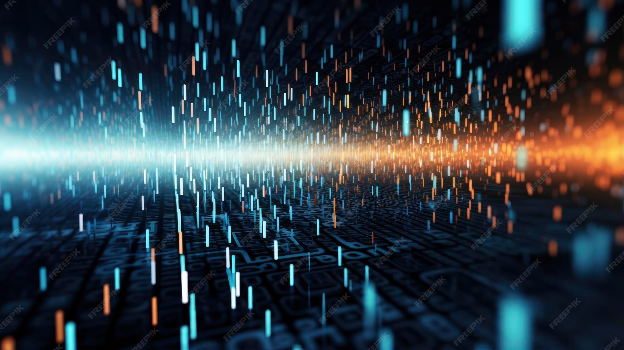 Premium AI Image | An abstract digital background with binary code and ...