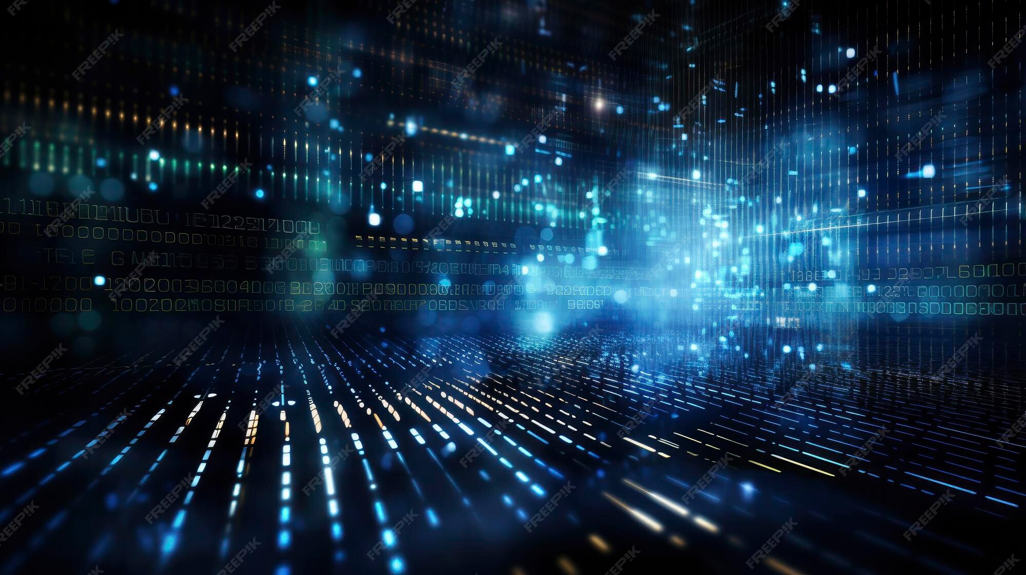 Premium Photo | An abstract digital background with binary code and AI algorithms running in the ...