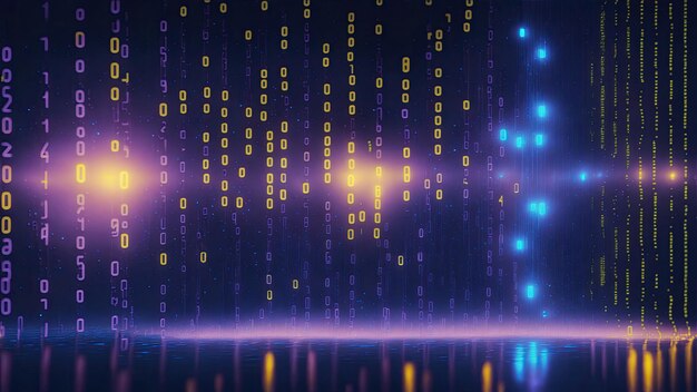 Premium AI Image | An abstract digital background with binary code and ...