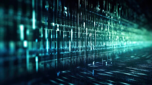 Premium Photo | An abstract digital background with binary code and AI ...