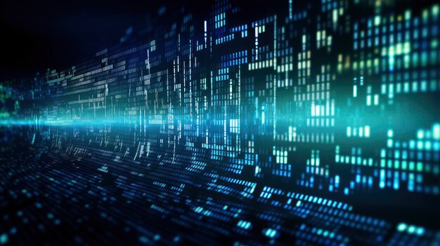 Premium AI Image | An abstract digital background with binary code and ...