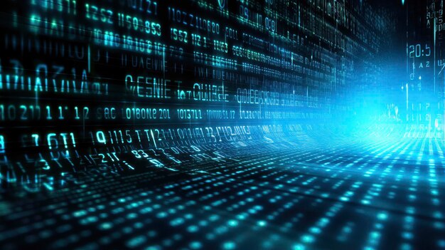 Premium Photo | An abstract digital background with binary code and AI ...