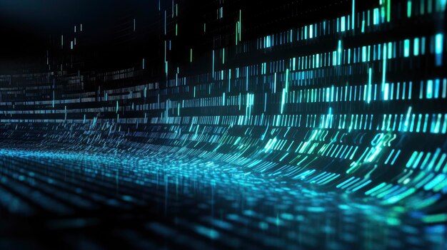 Premium Photo | An abstract digital background with binary code and AI ...