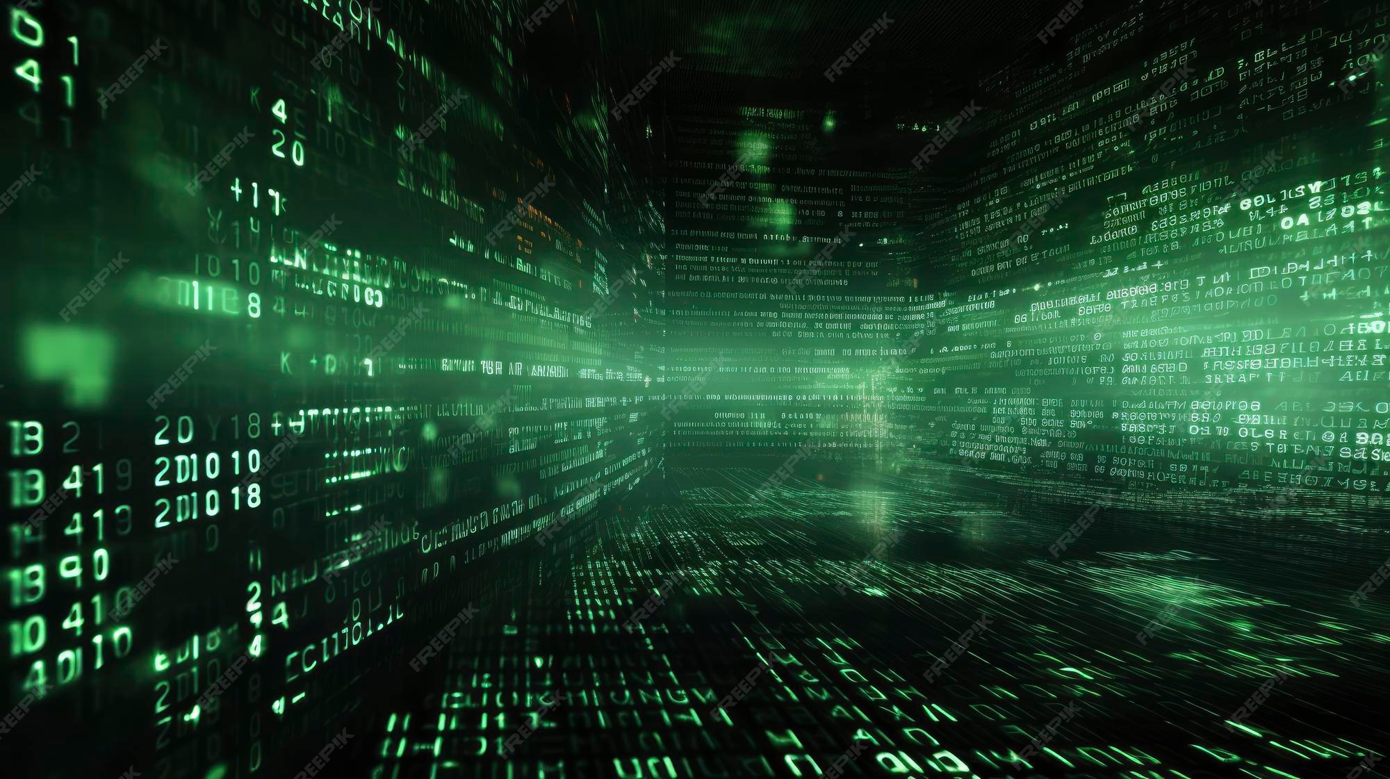 Premium Photo | An abstract digital background with binary code and AI algorithms running in the ...