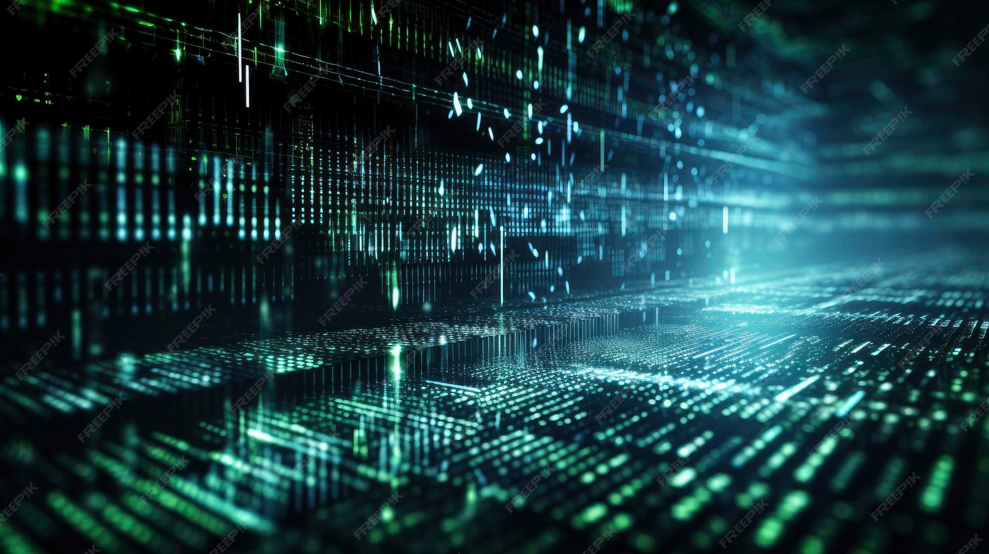 Premium Ai Image An Abstract Digital Background With Binary Code And