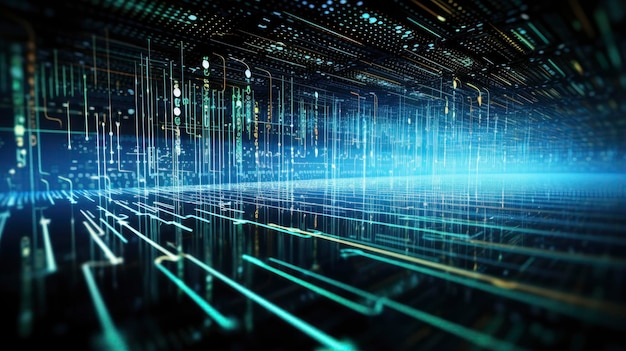 Premium Photo | An abstract digital background with binary code and AI ...