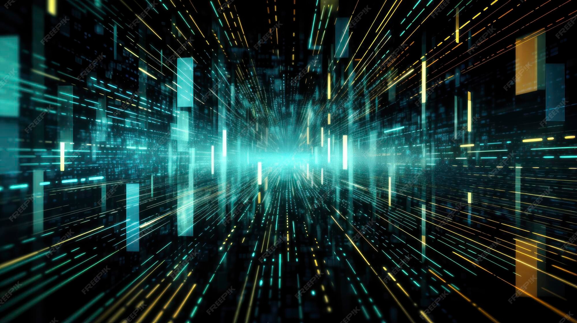 Premium AI Image | An abstract digital background with binary code and AI algorithms running in ...