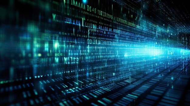 Premium Photo | An abstract digital background with binary code and AI ...