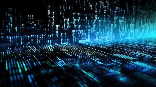 Premium Photo | An abstract digital background with binary code and AI ...