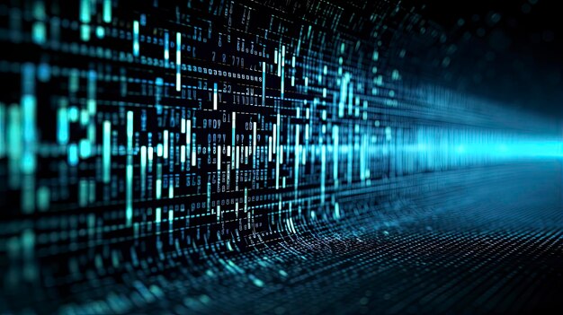 Premium Photo | An abstract digital background with binary code and AI ...