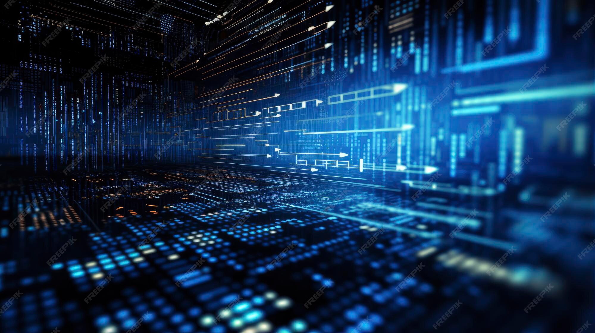 Premium Photo | An abstract digital background with binary code and AI algorithms running in the ...