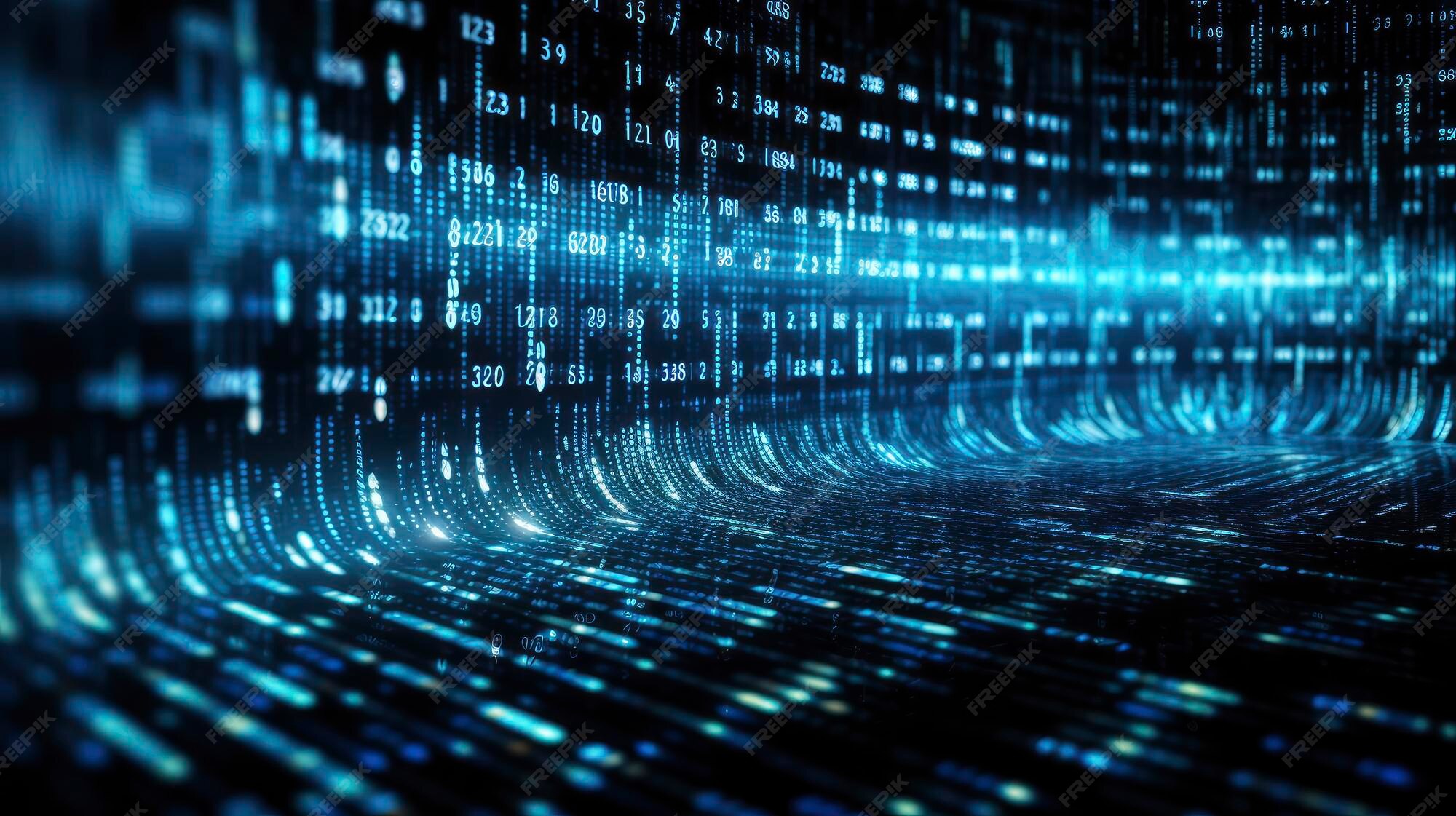 Premium Photo | An abstract digital background with binary code and AI algorithms running in the ...