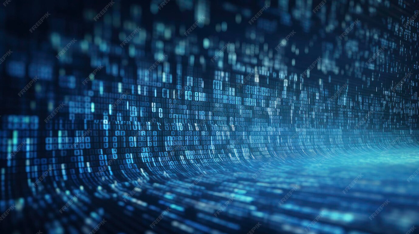 Premium Photo | An abstract digital background with binary code and AI algorithms running in the ...