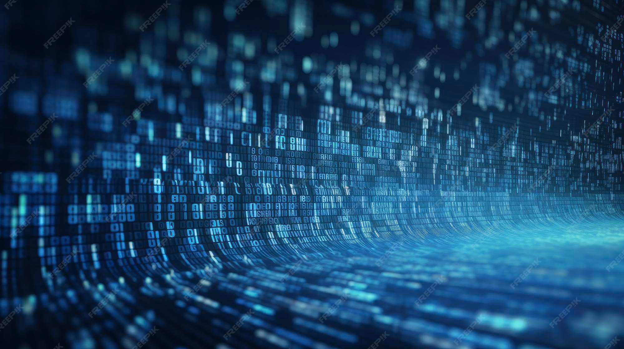 Premium Photo | An abstract digital background with binary code and AI algorithms running in the ...