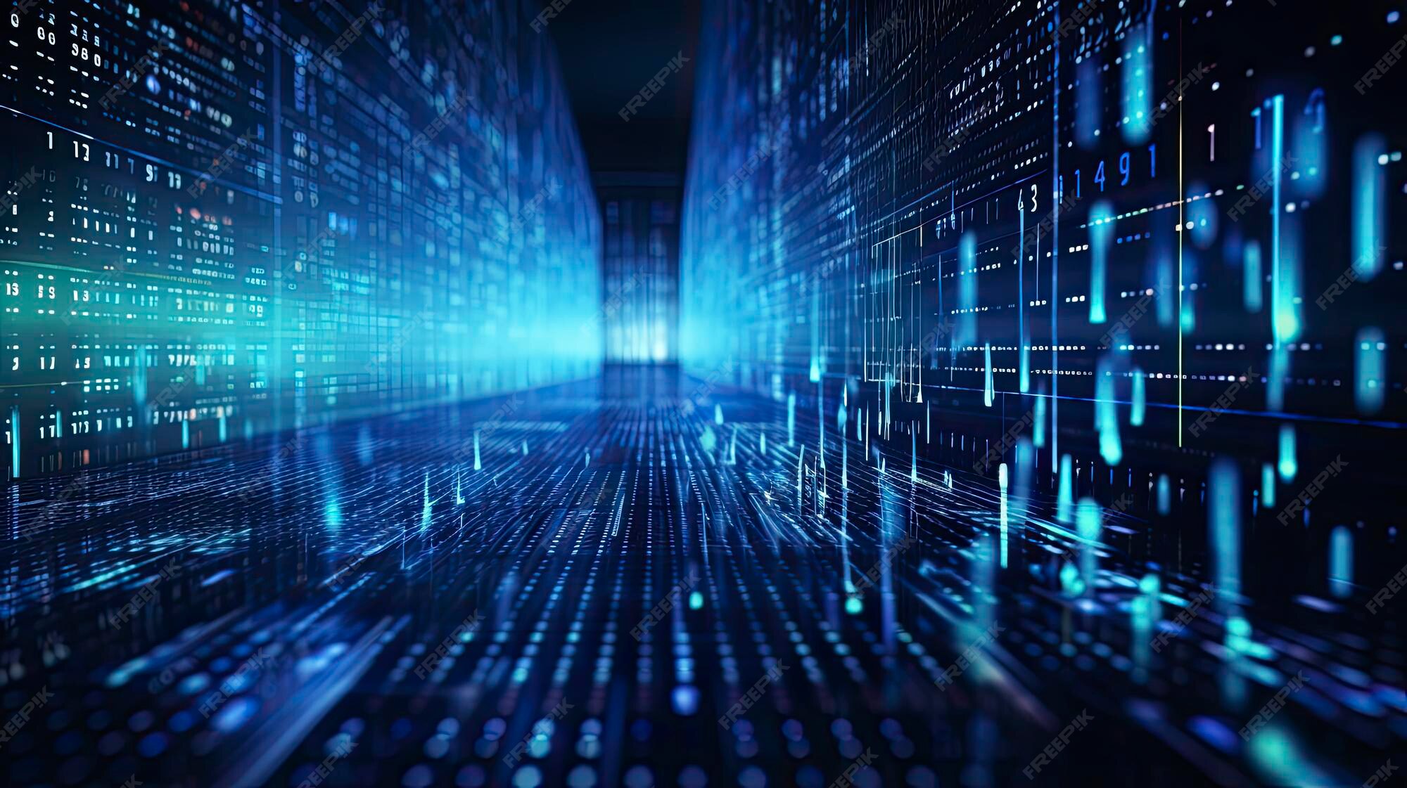 Premium Photo | An abstract digital background with binary code and AI algorithms running in the ...