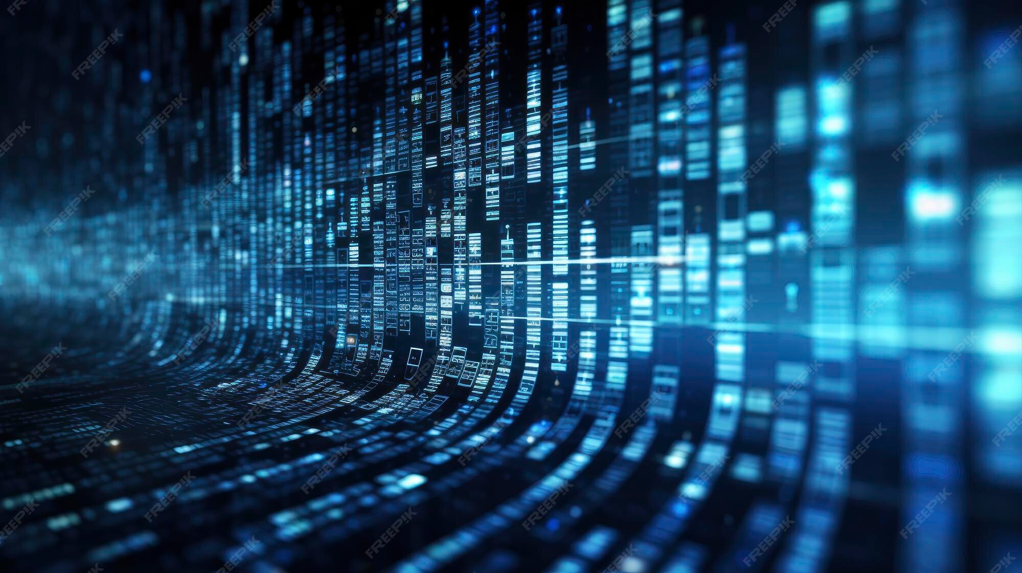 Premium AI Image | An abstract digital background with binary code and ...