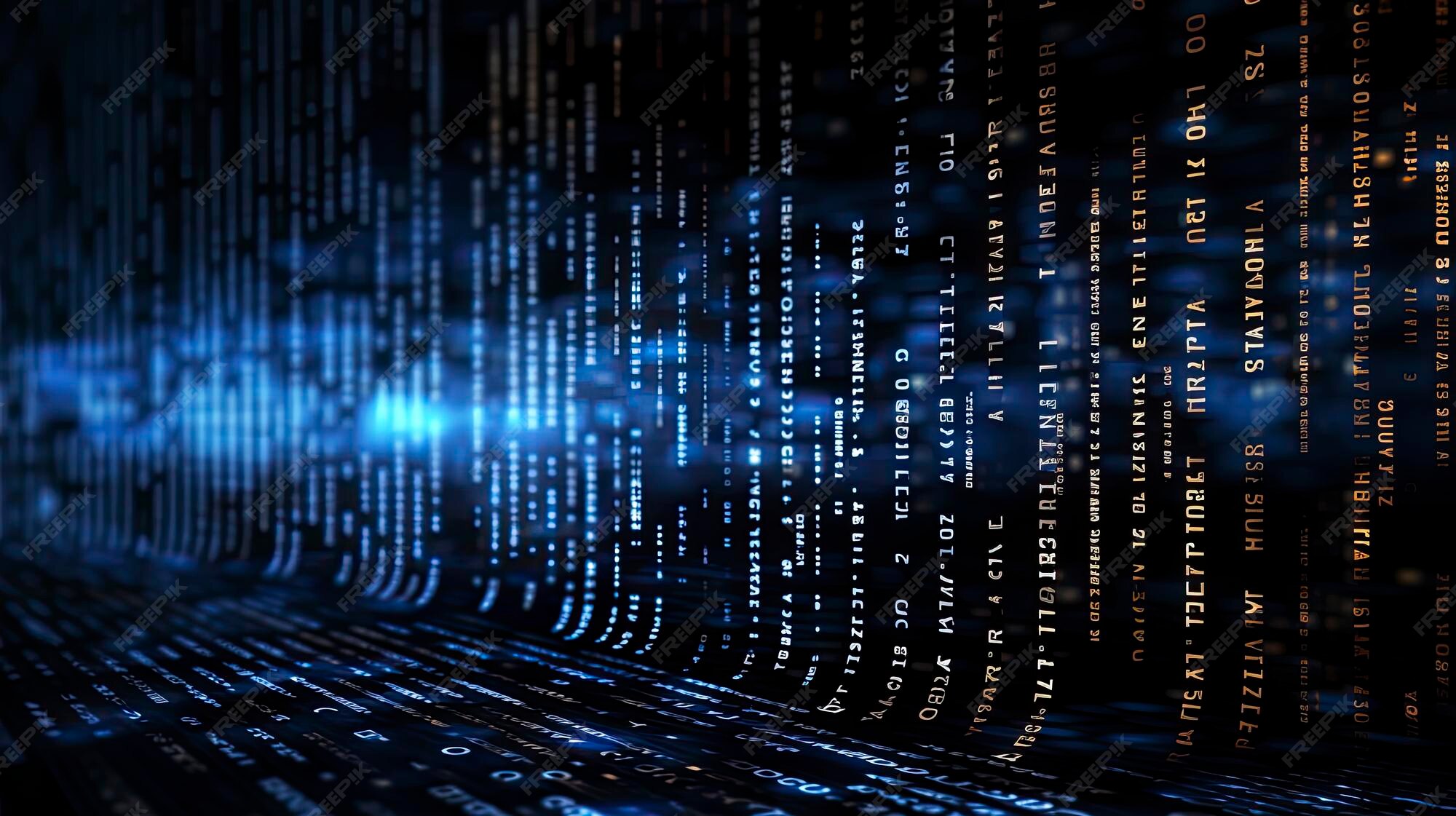 Premium AI Image | An abstract digital background with binary code and AI algorithms running in ...