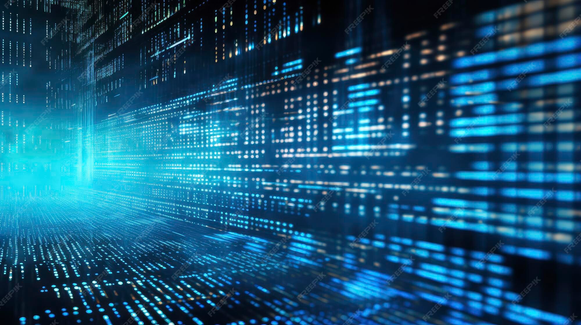 Premium Photo | An abstract digital background with binary code and AI algorithms running in the ...