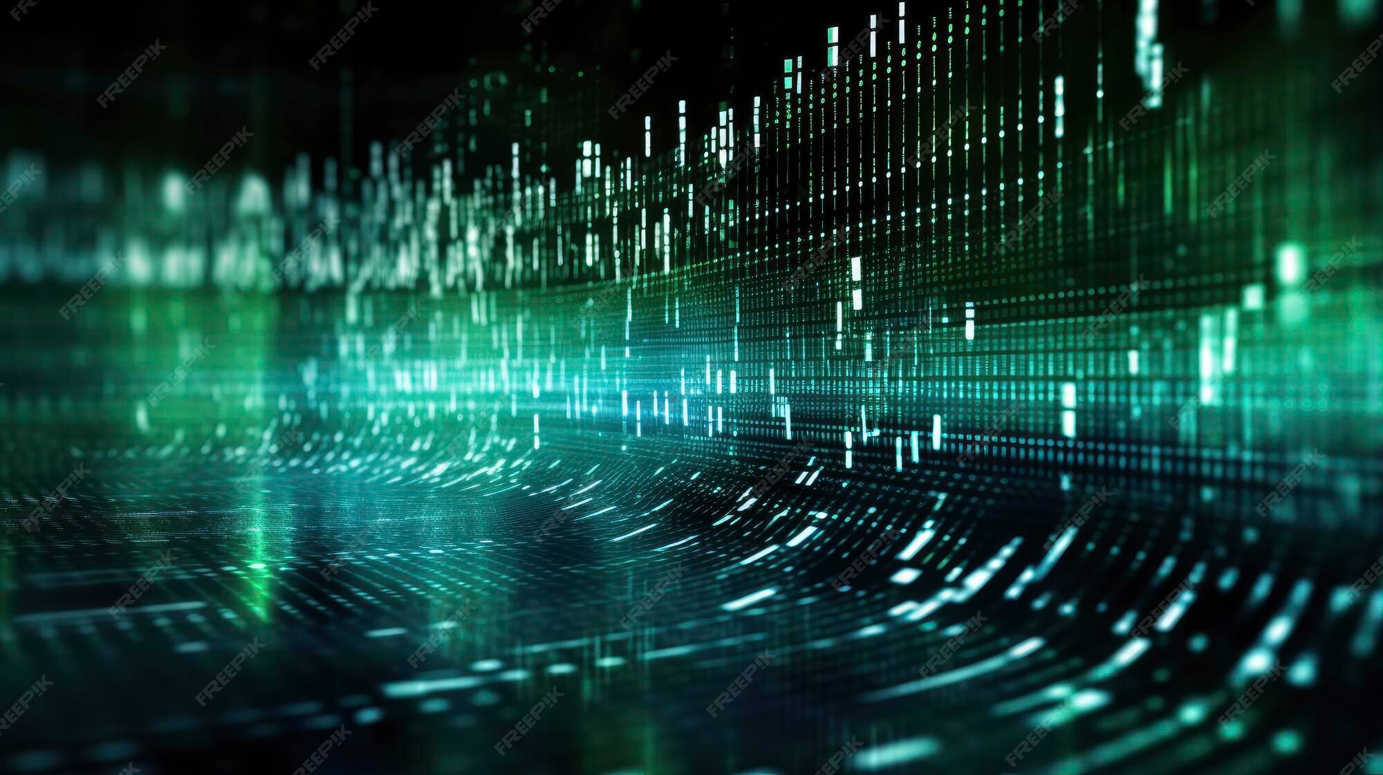 Premium Photo An Abstract Digital Background With Binary Code And Ai Algorithms Running In The