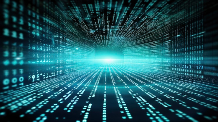 Premium Photo | An abstract digital background with binary code and AI ...