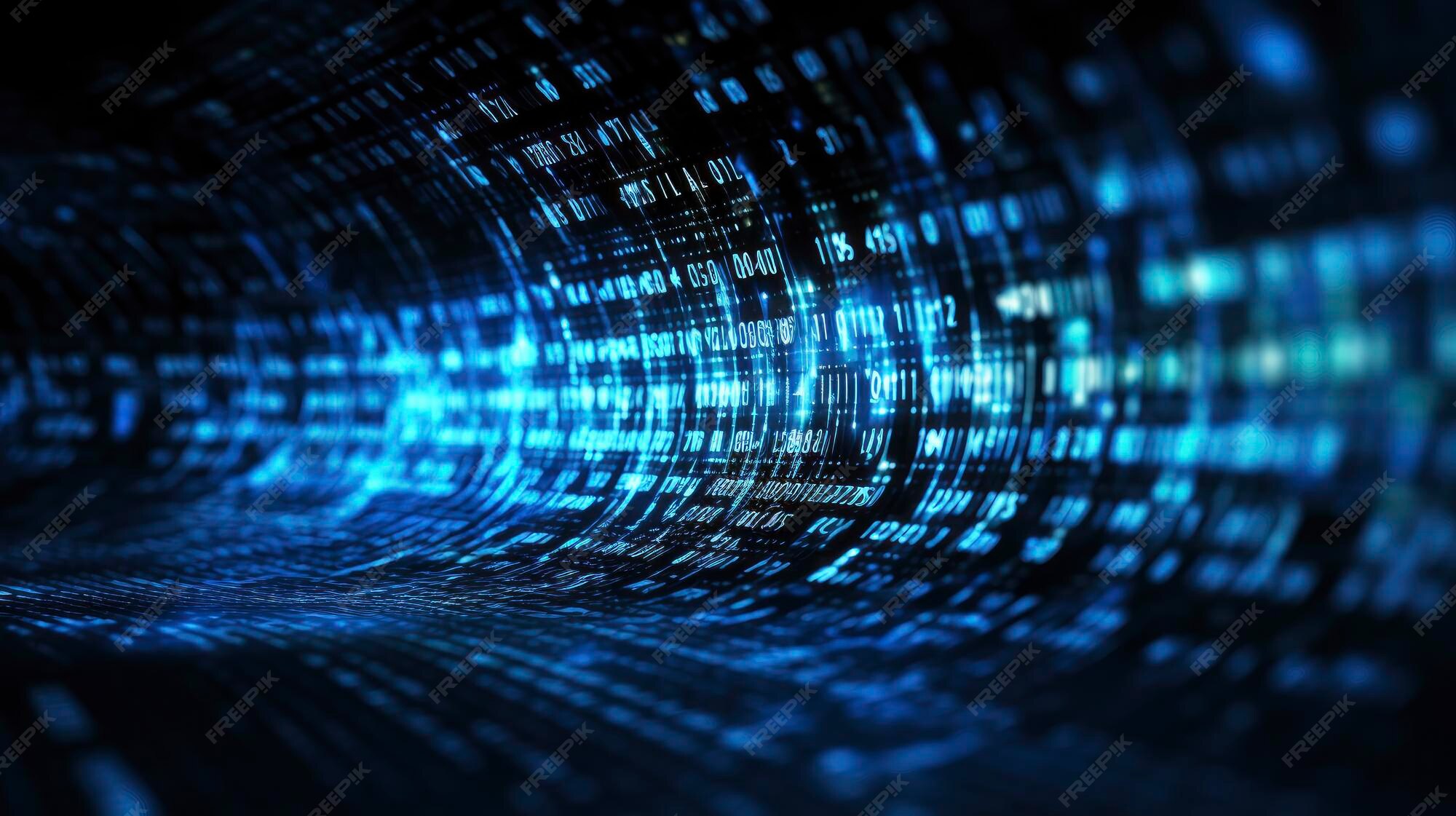 Premium AI Image | An abstract digital background with binary code and AI algorithms running in ...