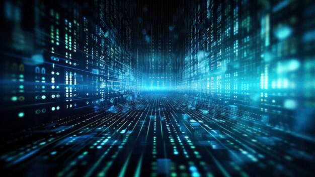 Premium AI Image | An abstract digital background with binary code and ...