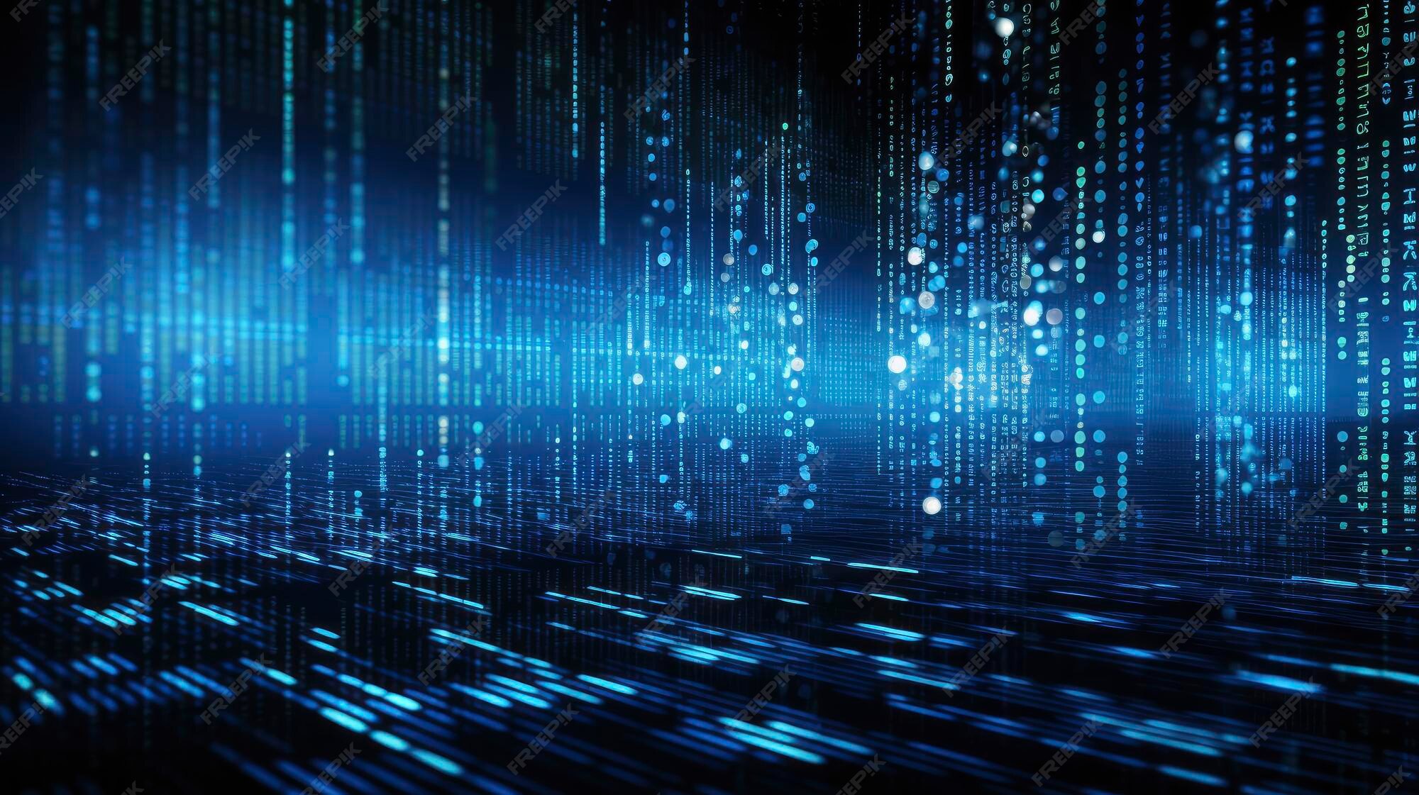 Premium AI Image | An abstract digital background with binary code and AI algorithms running in ...