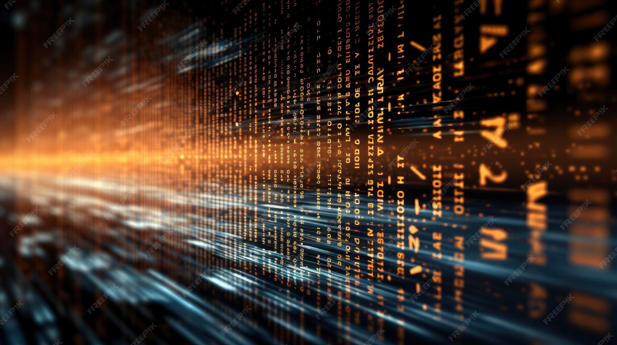 Premium Ai Image An Abstract Digital Background With Binary Code And