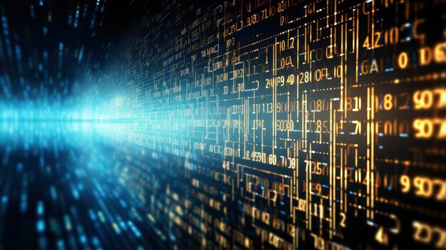 Premium Photo | An abstract digital background with binary code and AI ...