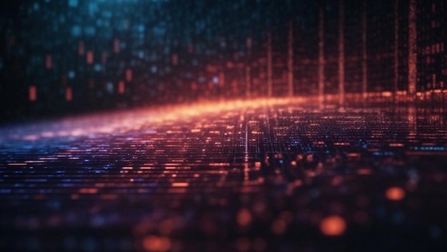 Premium Ai Image An Abstract Digital Background With Binary Code And Ai Algorithms Running In