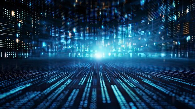 Premium Photo | An abstract digital background with binary code and AI ...