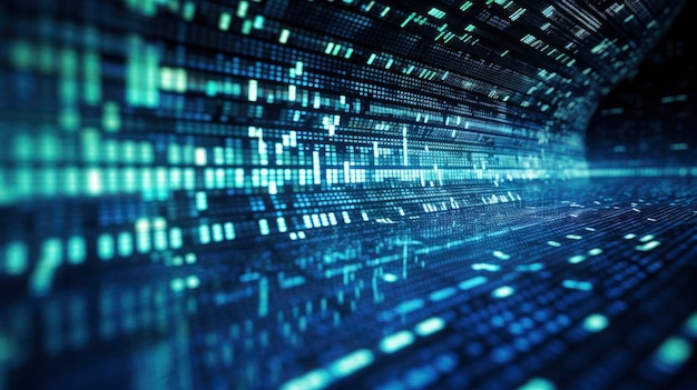 Premium Photo | An abstract digital background with binary code and AI algorithms running in the ...